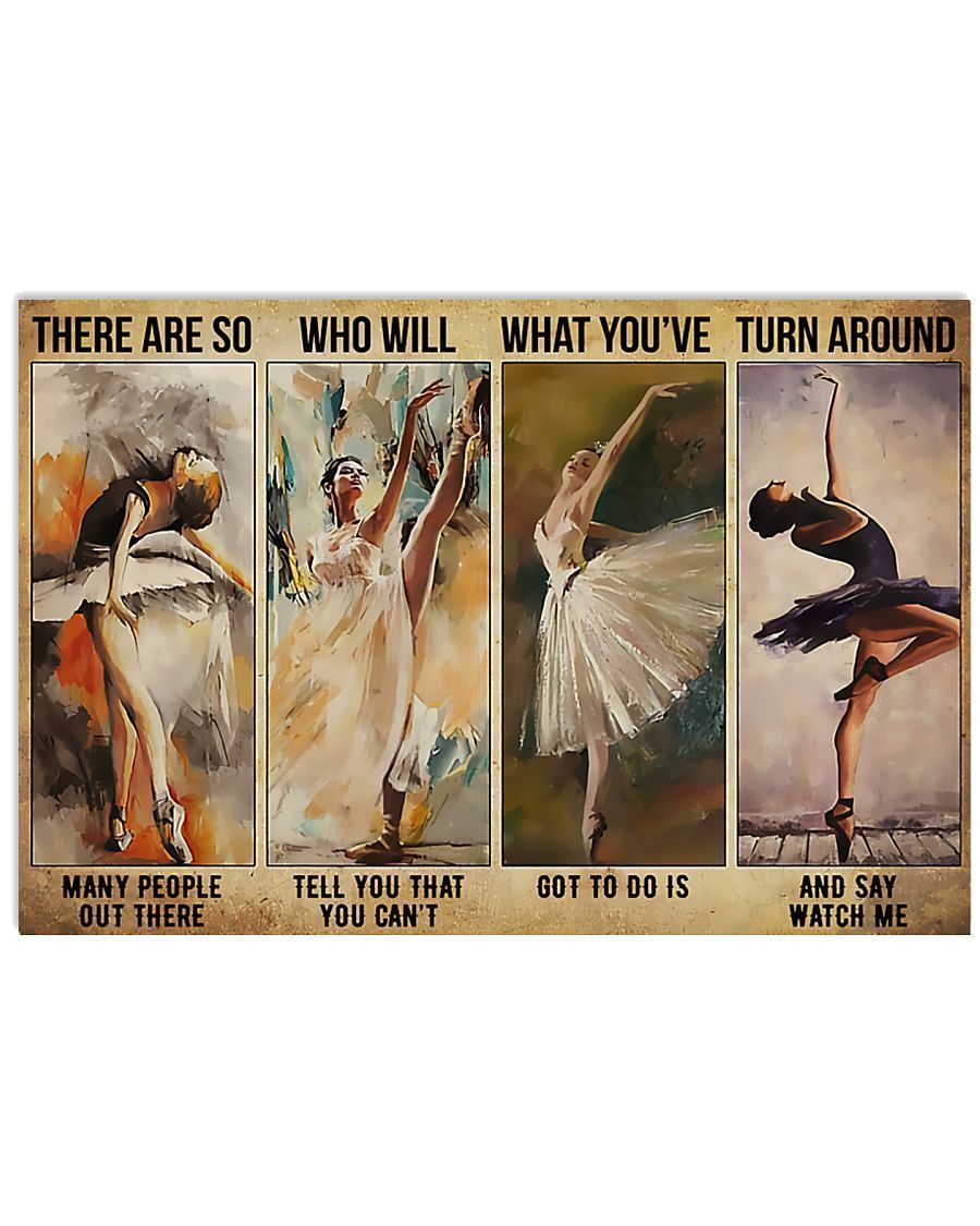 Ballet - Watch Me Horizontal Poster Canvas - Wall Decor Visual Art ...