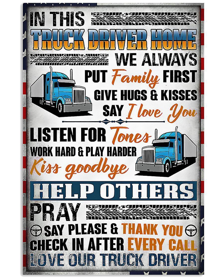 Professions Poster – Trucks In This Truck Driver Home Vertical Poster ... Professions Poster – Trucks In This Truck Driver Home Vertical Poster ...