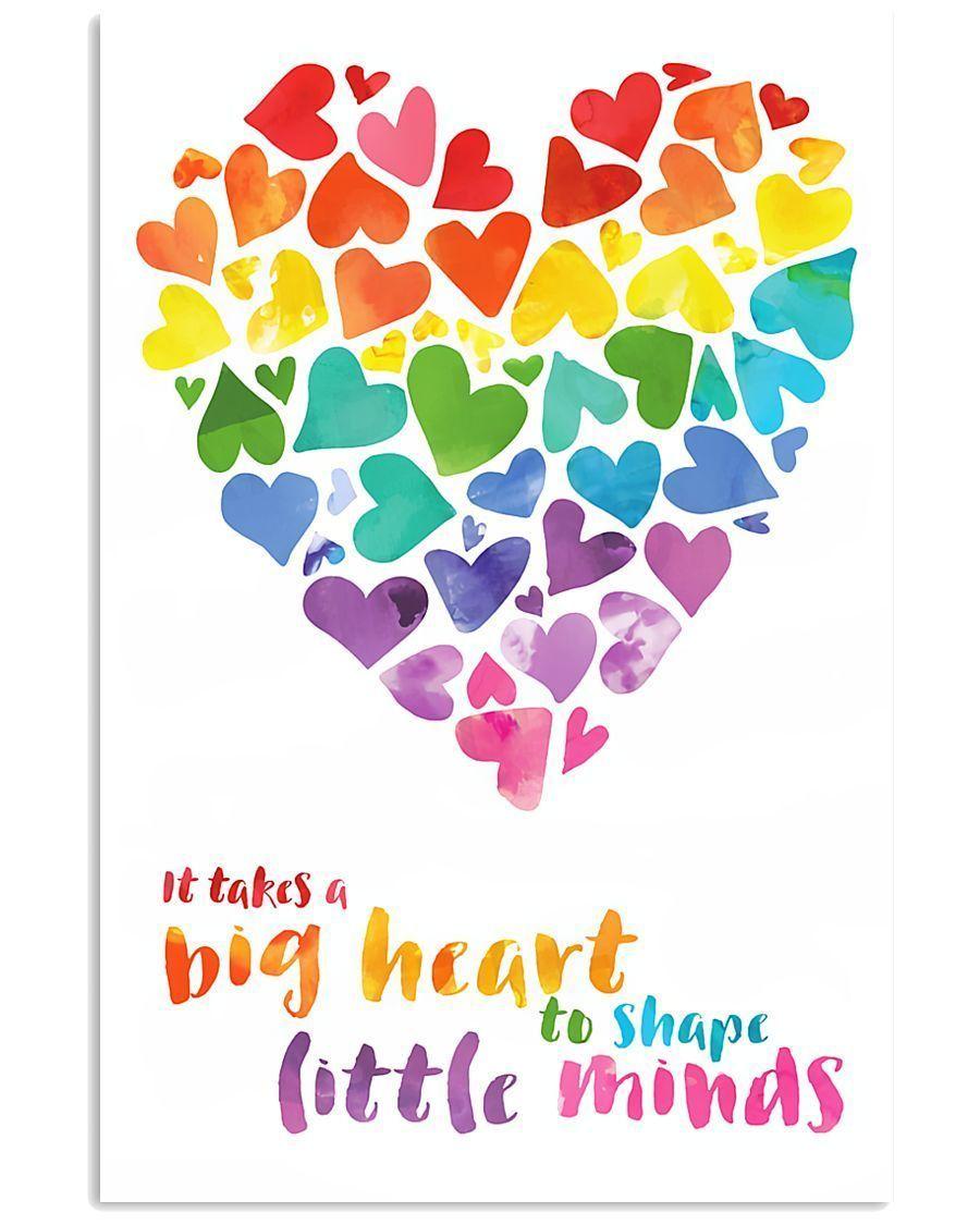 Teacher A Big Heart Vertical Poster Canvas- Wall Decor Visual Art – Let ... Teacher A Big Heart Vertical Poster Canvas- Wall Decor Visual Art – Let ...