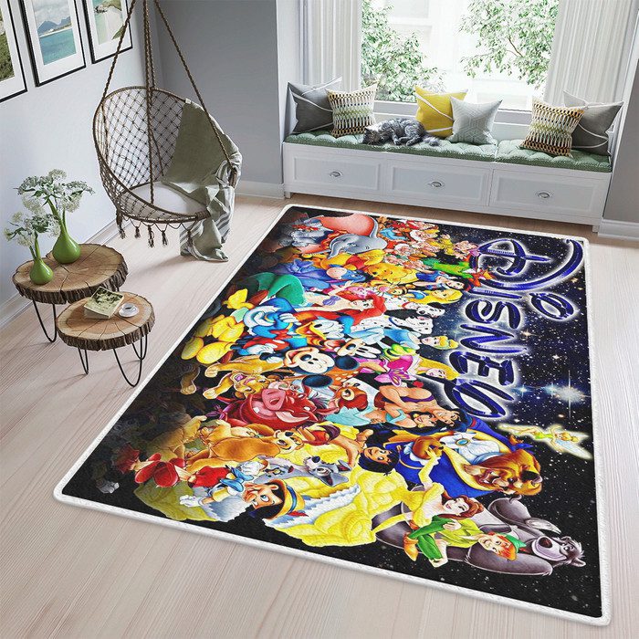 Disney All Characters Fan Gift, Disney All Characters Area Rug Living ...