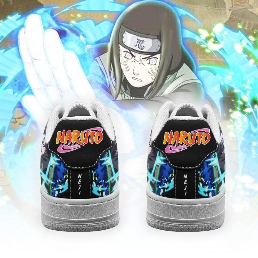 Neji Hyuga Sneakers Custom Naruto Anime Shoes Leather Air Force 1 ...