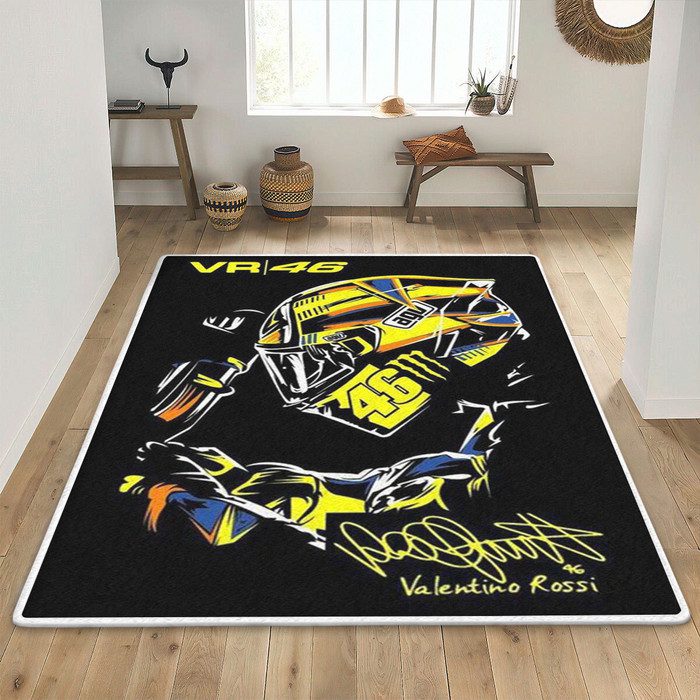 Valentino Rossi 46 Signature Area Rug Living Room, Valentino Rossi ...