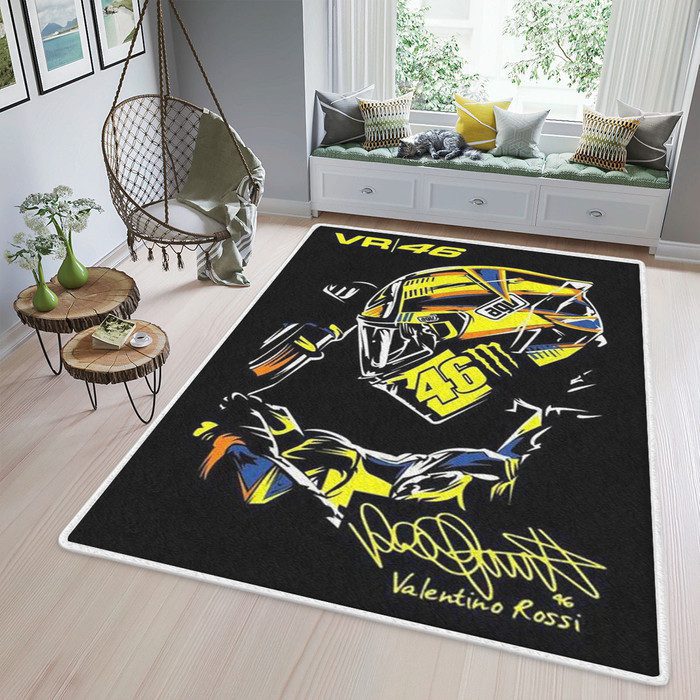 Valentino Rossi 46 Signature Area Rug Living Room, Valentino Rossi ...