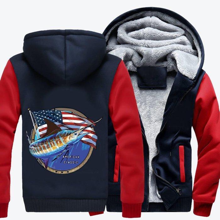 Billfish Fishing Fleece Zip Hoodie Jacket - Thissporty - Let The Colors ...