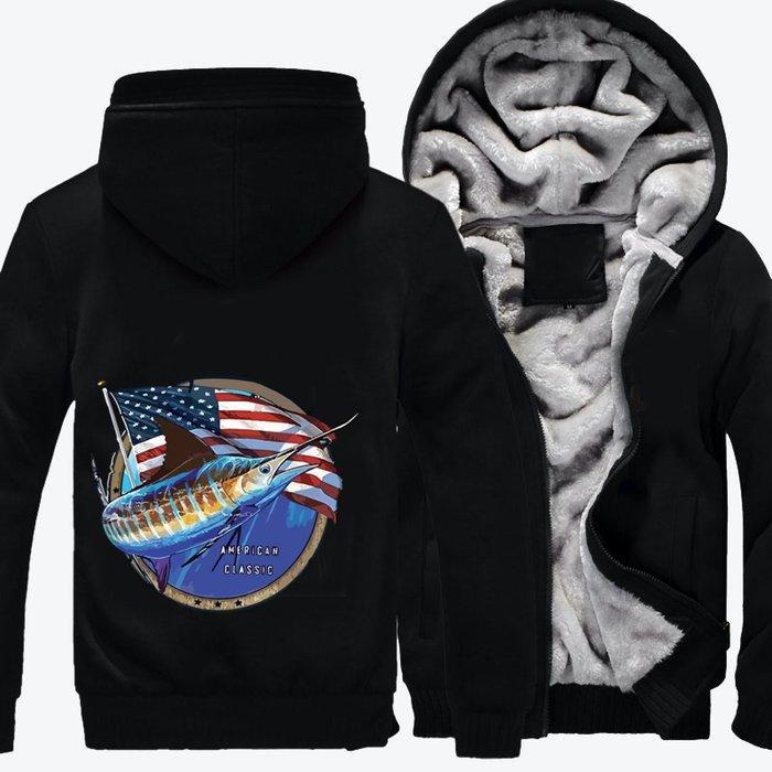 Billfish Fishing Fleece Zip Hoodie Jacket - Thissporty - Let The Colors ...